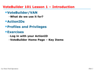 VoteBuilder Training 101 – Curriculum – FLDDC Documents Depository
