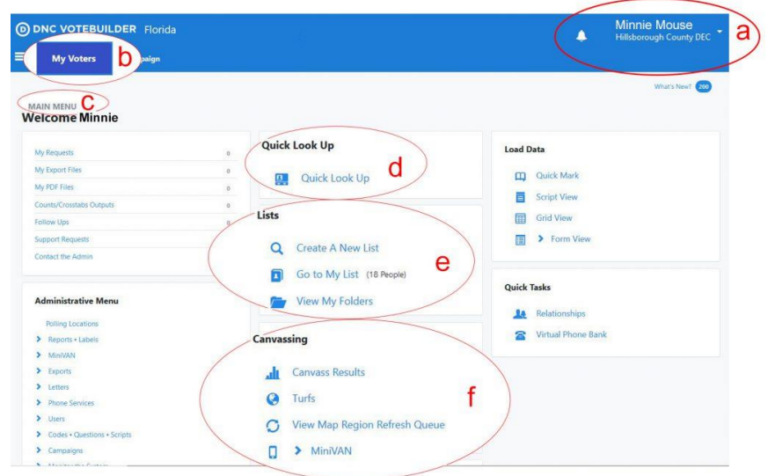 VoteBuilder Home Page - Main Menu - FLDDC Documents Depository